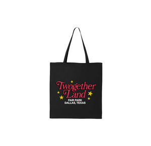 TGL 24 Land Map Black Canvas Tote Bag